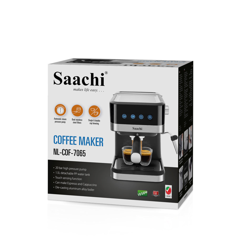 Saachi Coffee Maker With 20 Bar High Pressure Pump NL-COF-7065-BK – Saachi Store